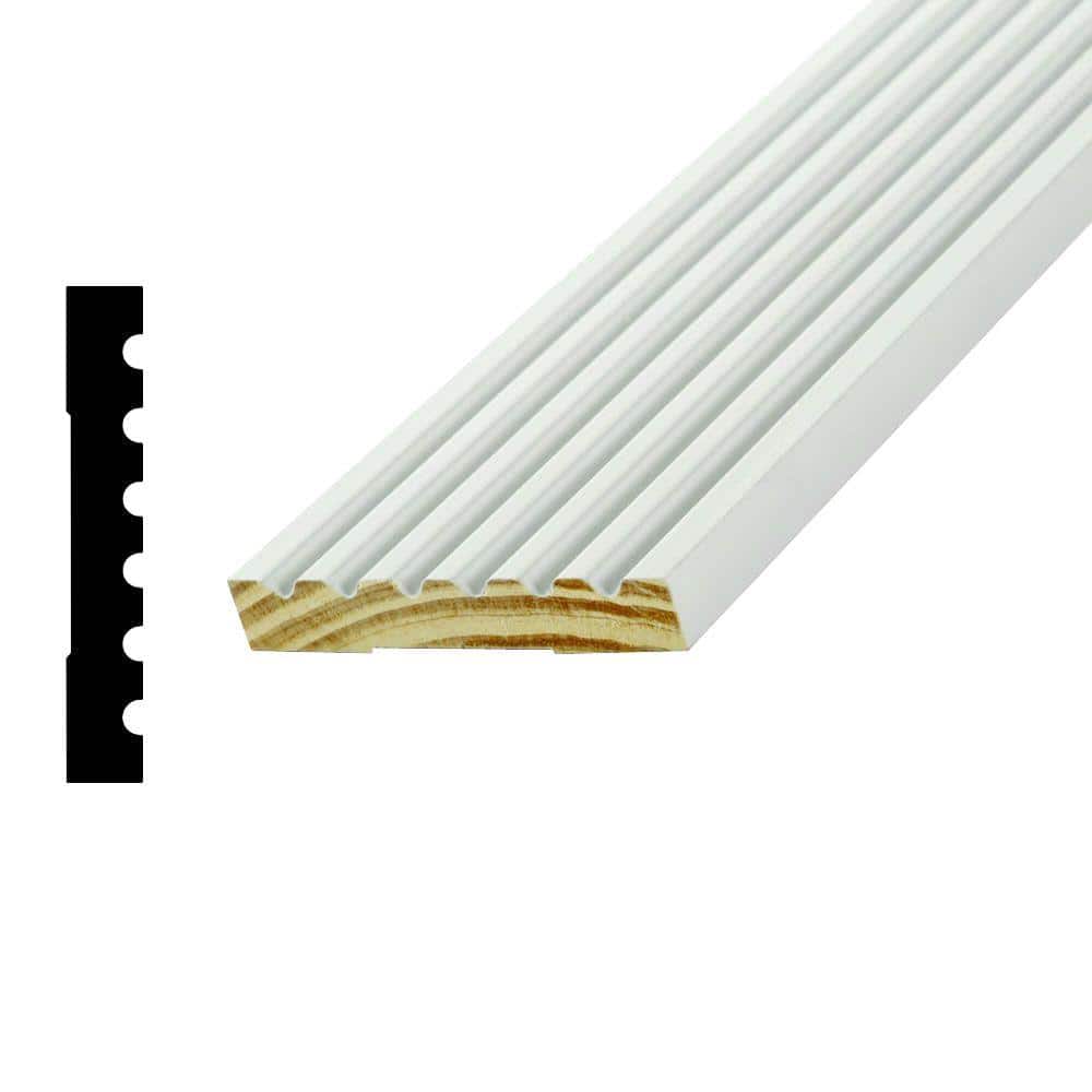 Woodgrain Millwork WP 285 9/16 in. x 3-1/2 in. Primed Finger-Jointed ...