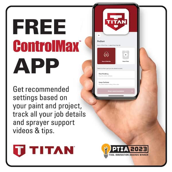 TITAN ControlMax 1650 18V High Efficiency Airless Cordless Backpack Paint Sprayer 2441251 - The ...