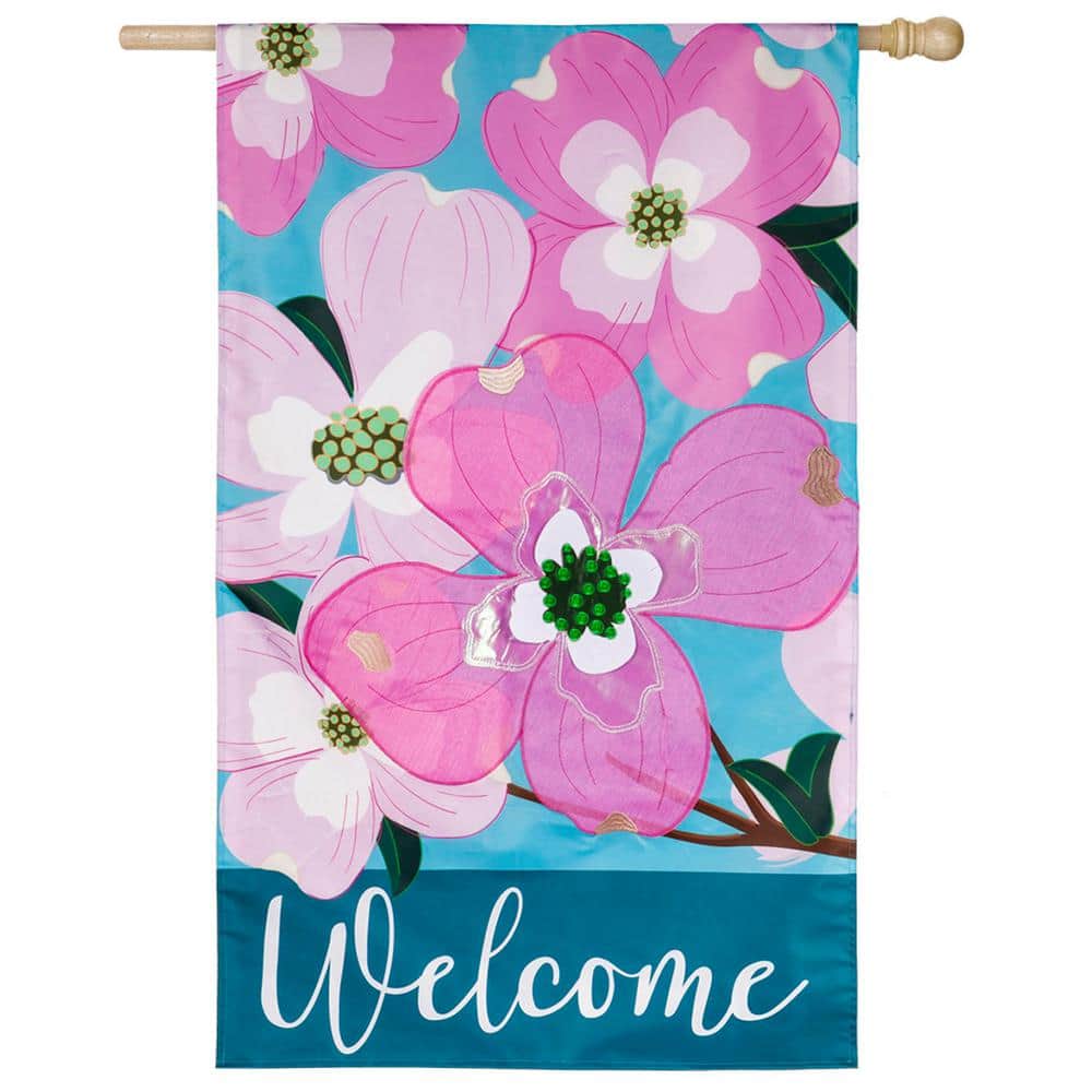 Evergreen Enterprises 2-1/3 ft. x 3-2/3 ft. Dogwood Blossoms House ...