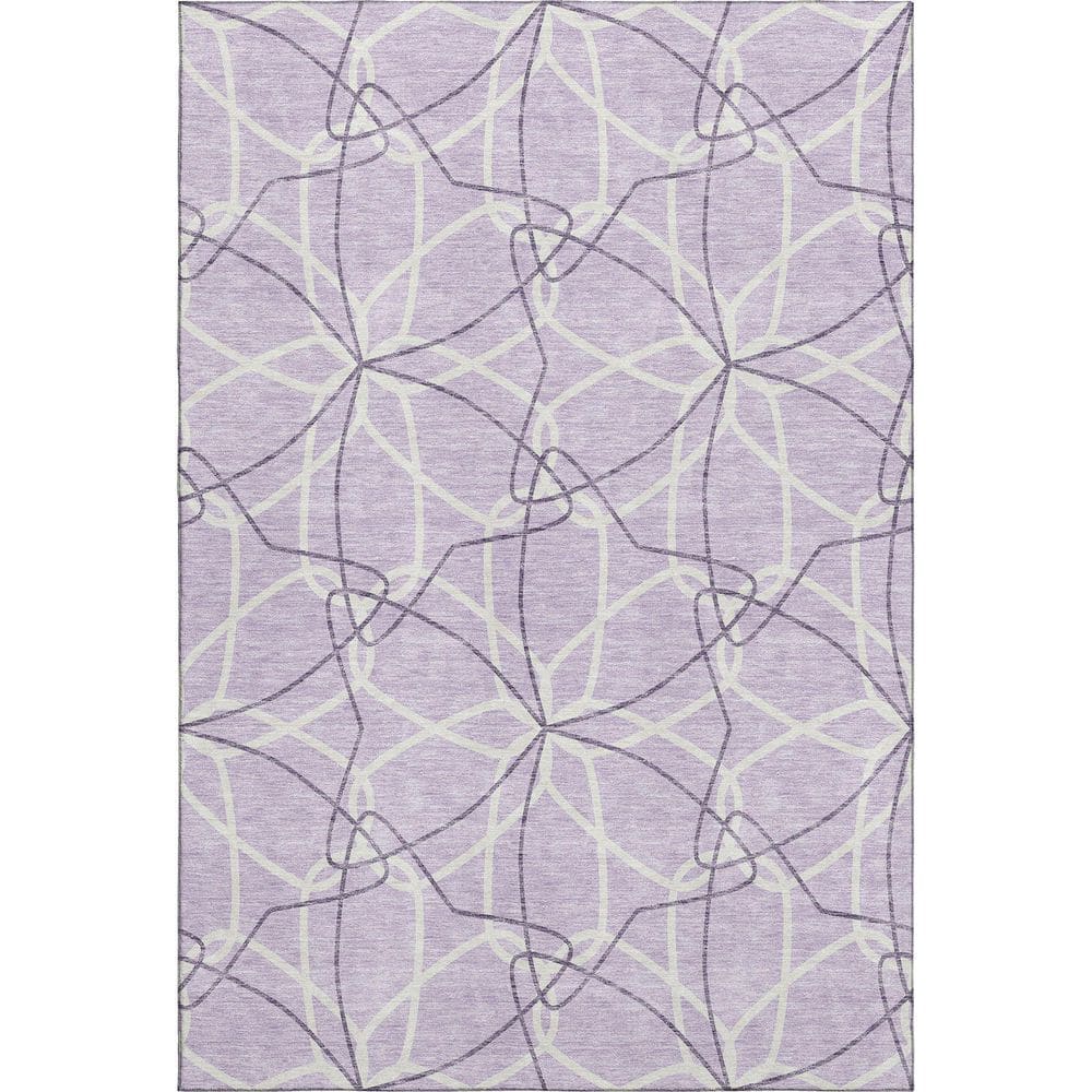 Addison Rugs Mayfield Premium Machine Washable Abstract AMF950 Lavender ...