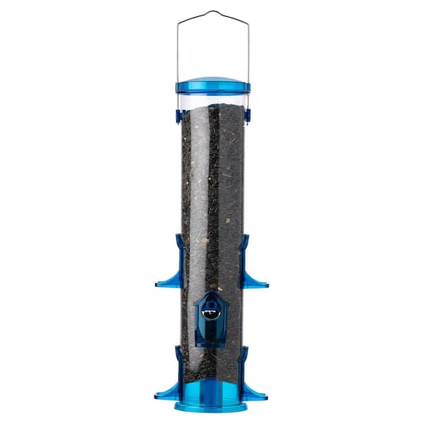 More Birds Blue Plastic Jumbo Seed Songbird Feeder-3.3 lb. Capacity ...