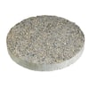 Oldcastle 16 in. x 16 in. Round Exposed Aggregate Gray Concrete Step Stone (90-Piece Pallet ...
