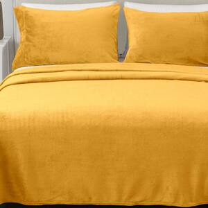 FRESHFOLDS White Ultra Soft Solid Color Velvet Plush Polyester Queen ...
