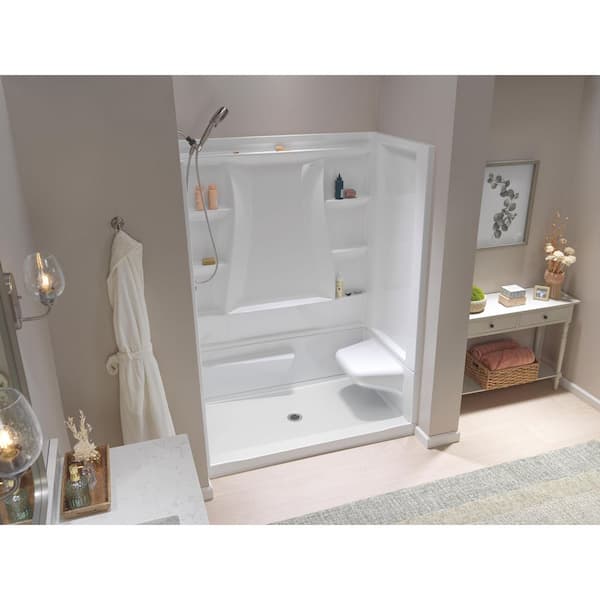 Delta Classic 500 Right Seat 60 in. x 32 in. x 75.88 in. H Alcove ...
