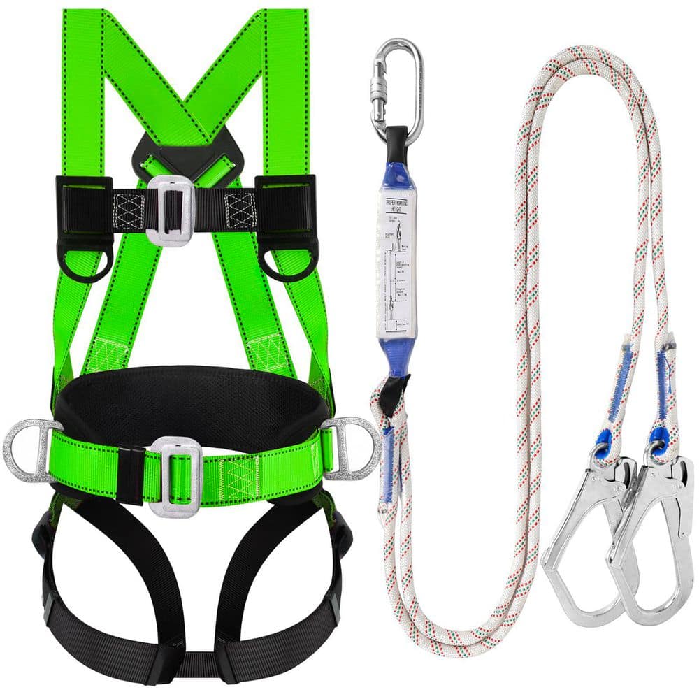 NVNOO Safety Harness Fall Protection Kit, Full Body Roofing harnesses ...