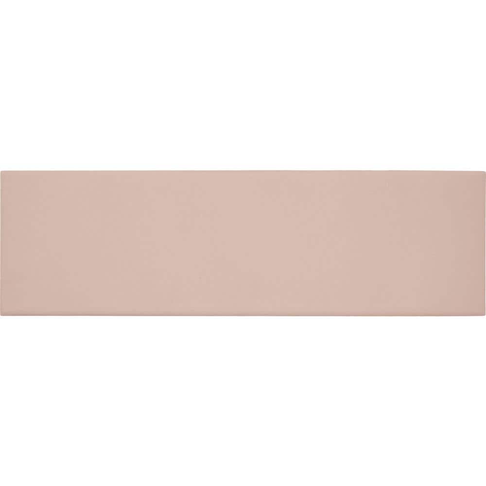 Daltile Stencil Blush 4 in. x 12 in. Glazed Porcelain Flat Floor and ...