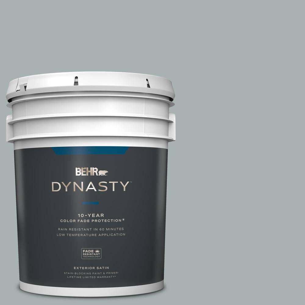 BEHR DYNASTY 5 gal. #730F-4 Flint Smoke Satin Enamel Exterior Stain ...