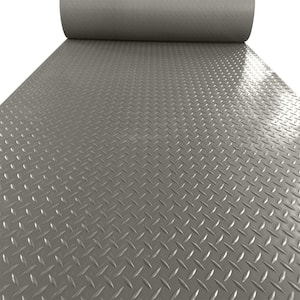 NOVO 17 ft. x 7.5 ft. Vinyl Diamond Garage Flooring, Garage Floor Protector and Slip Resistant ...
