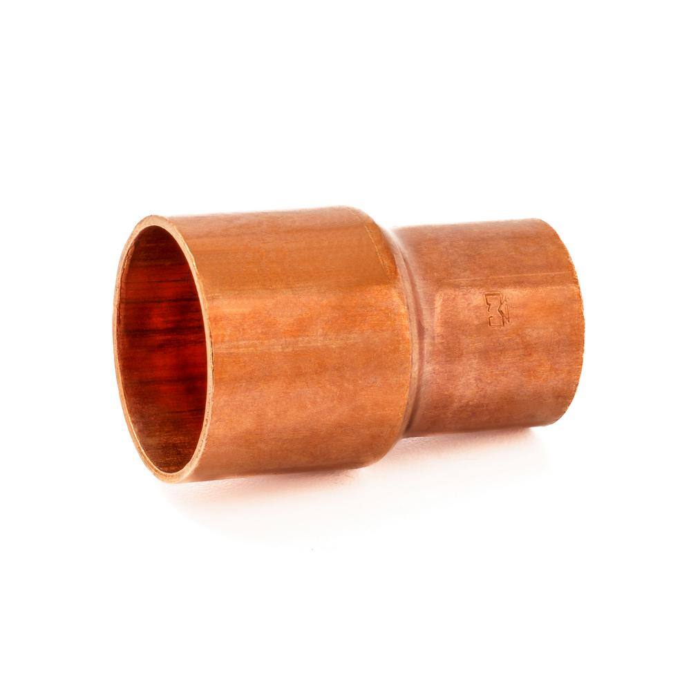 Everbilt 1 in. x 3/4 in. Copper Pressure Cup x Cup Reducing Coupling ...