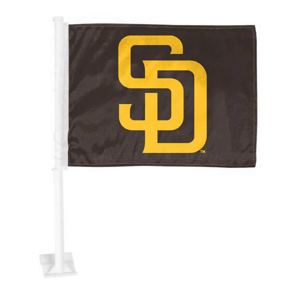 FANMATS MLB - San Diego Padres Car Flag Large 1-Piece 11 in. x 14 in ...