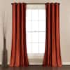 Lush Decor Rust Velvet Grommet Room Darkening Curtain - 38 in. W x 84 ...