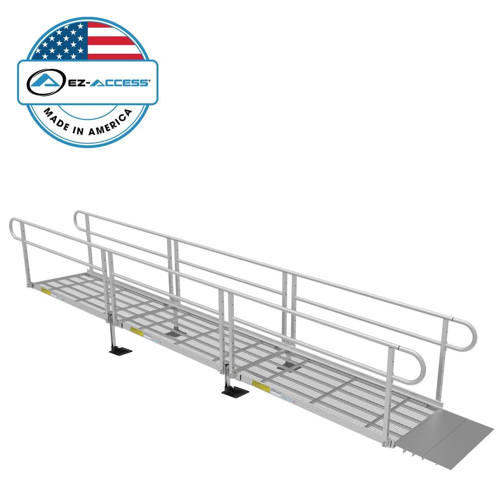EZ-ACCESS PATHWAY 3G 18 ft. Wheelchair Ramp Kit with Expanded Metal ...
