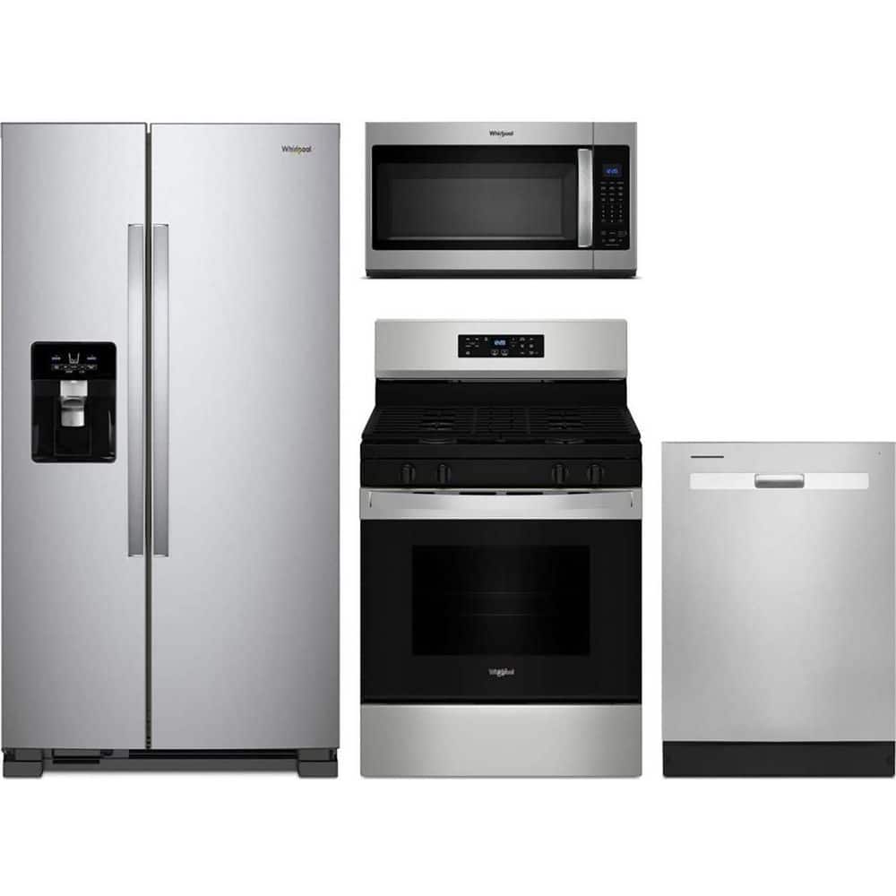 Whirlpool 24.5 cu. ft. Counter Depth Refrigerator with 4 Burner ...