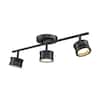 Monteaux Lighting 1.75 ft. 3-Light Black Integrated LED Track Lighting ...