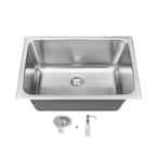 SINK DEPOT 24 in. x 18 in. Stainless Steel Self-Rimming or Undermount ...