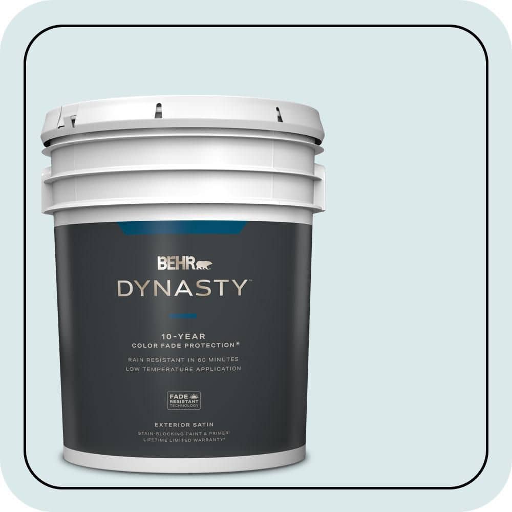 BEHR DYNASTY 5 gal. #540E-1 Wave Crest Satin Enamel Exterior Stain ...