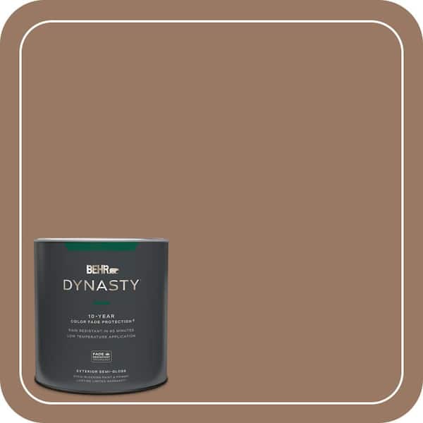 BEHR DYNASTY 1 qt. #250F-5 Fudge Bar Semi-Gloss Exterior Stain-Blocking ...