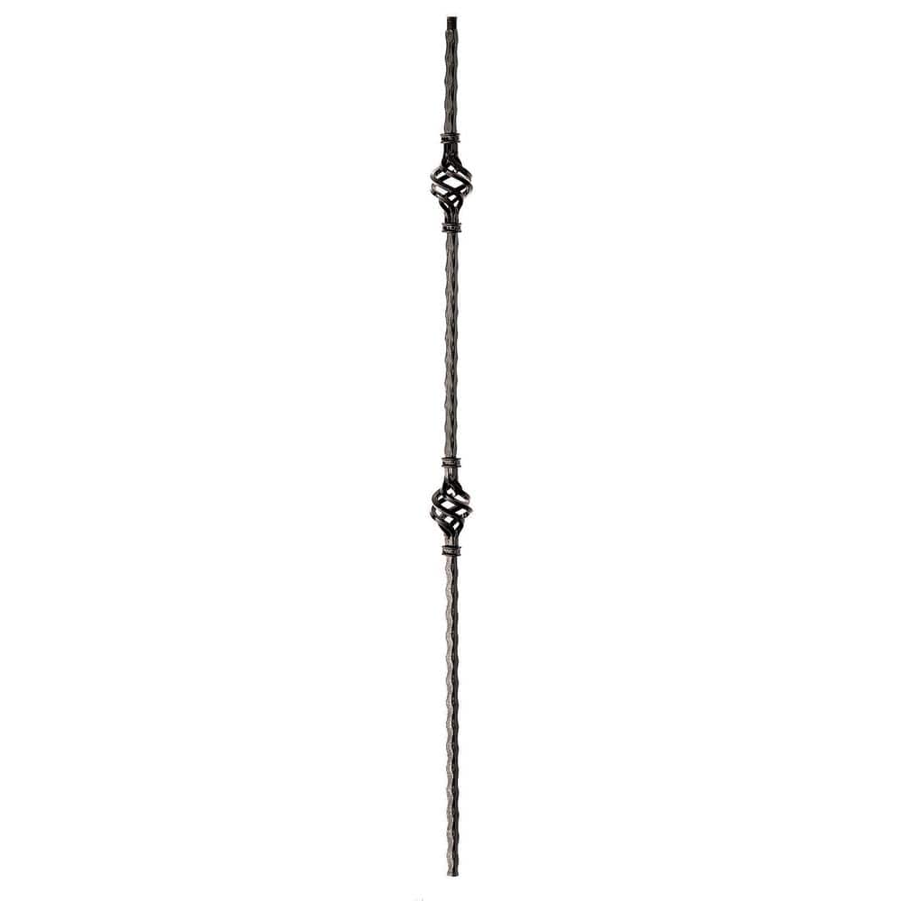 arteferro 44 in. x 5/8 in. Dual Basket Hammer Bar Classic Black Powder ...