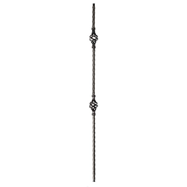 arteferro 44 in. x 5/8 in. Dual Basket Hammer Bar Classic Black Powder ...