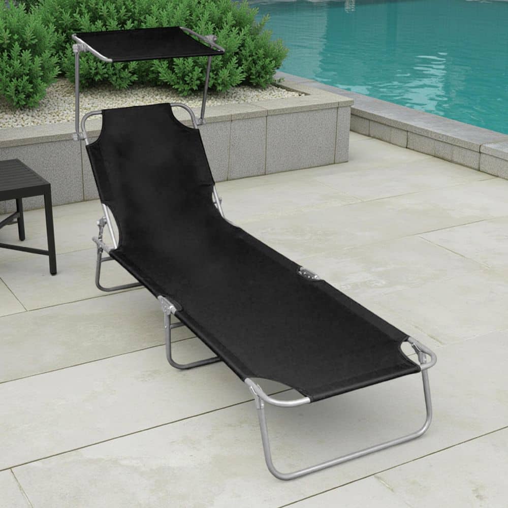 Benjara Gray Metal Frame Adjustable Outdoor Chaise Lounge BM326409 ...