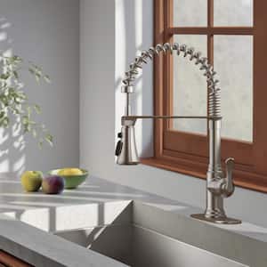 androme Single Handle Spring Gooseneck Pull Down Sprayer Kitchen Faucet ...