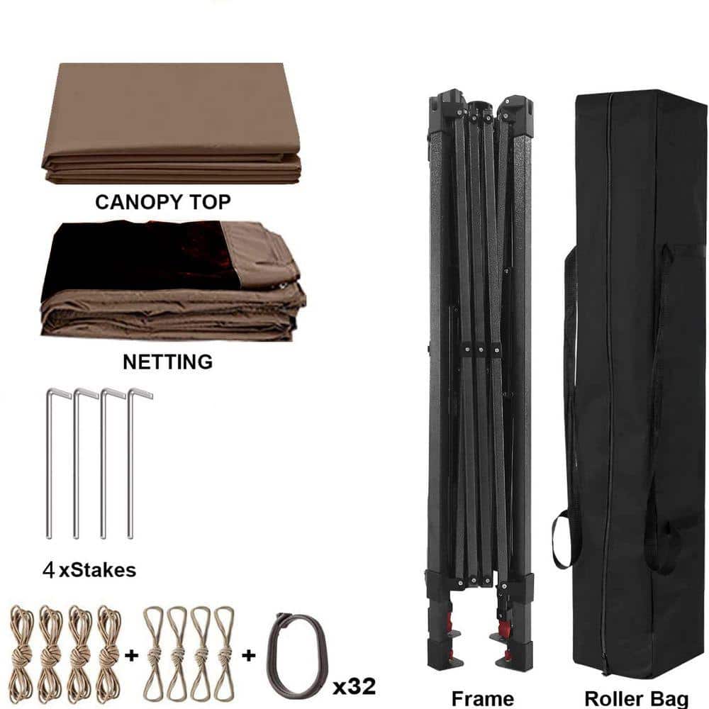 Outdoor 11 ft. x 11 ft. Pop Up Gazebo Canopy With Removable Zipper ...