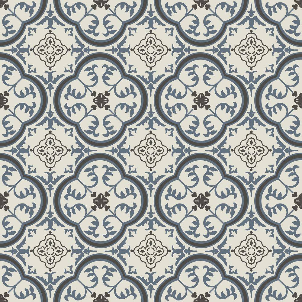 IVC Soho Blue and Grey 13.2 ft. x 100 lin. ft. Full Roll Residential ...