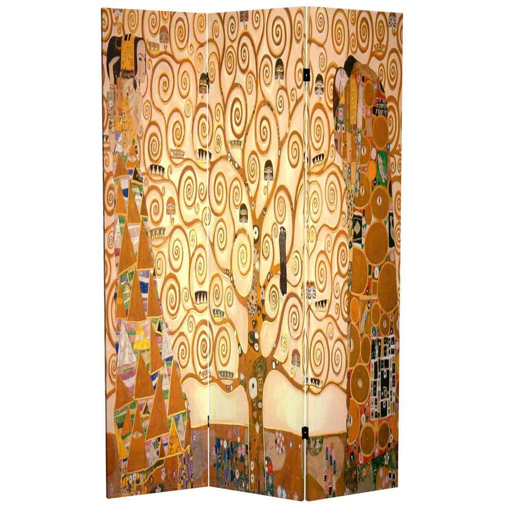 RED LANTERN 6 ft. Printed 3-Panel Room Divider CAN-KLIMT3 - The Home Depot