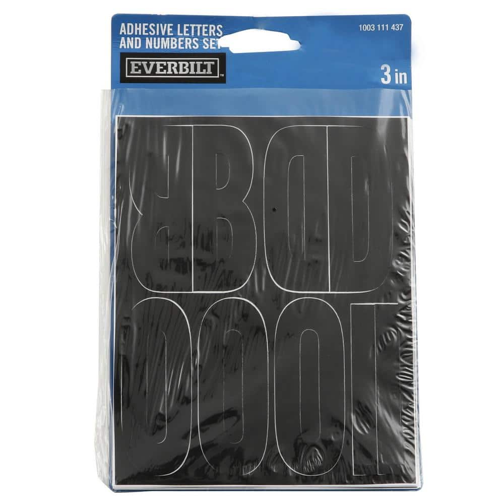 Reviews for Everbilt 3 in. Black Die-Cut Letters and Numbers Mailbox ...