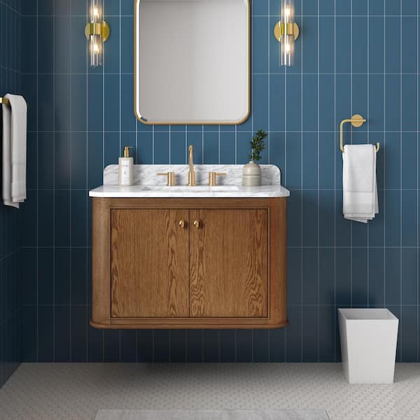 Home Decorators Collection Collette 36 in. Single Sink Cinnamon Oak ...