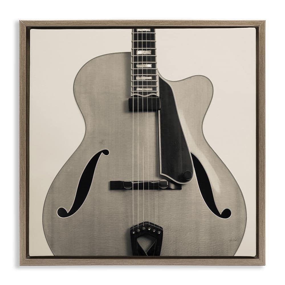 Stupell Industries Simple Chic Guitar by Deborah Revell Brown Floater ...