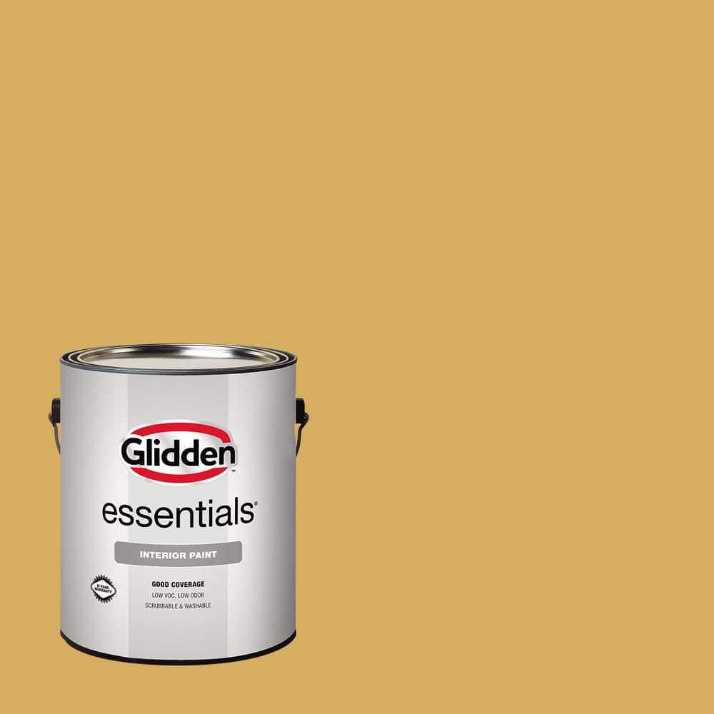 Glidden Essentials 1 gal. PPG1106-5 Butterscotch Bliss Flat/Matte ...