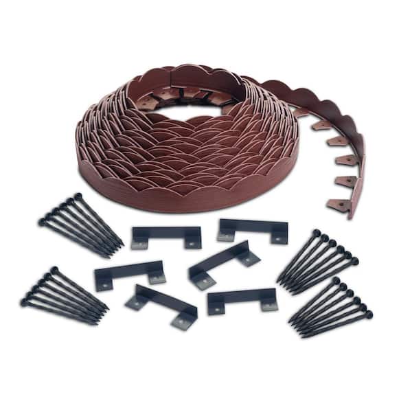 ProFlex 2 in. x 100 ft. Red Polyethylene Scalloped Woodgrain No-Dig ...