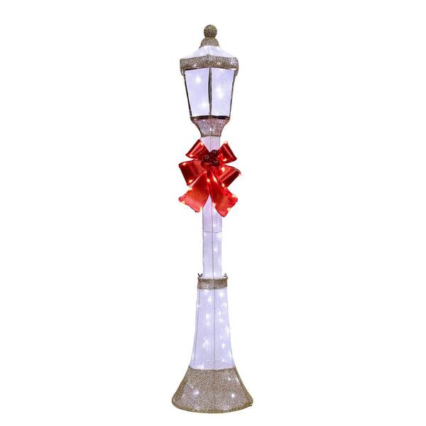 Starfree 60 in. Outdoor Christmas Decoration Lamp Post with Cool White ...