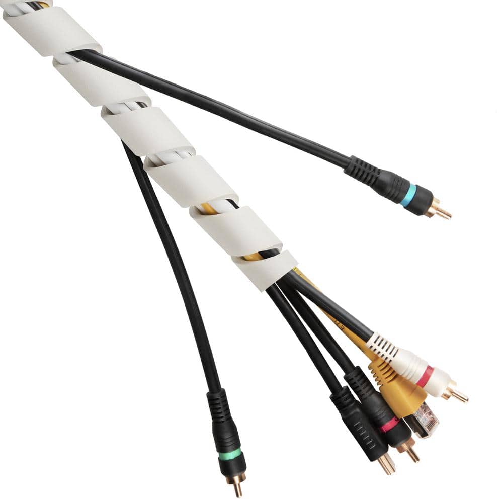 UT Wire 10 ft. Cable Slinky Stretchable Wrap, White UTW-SW10-WH - The ...