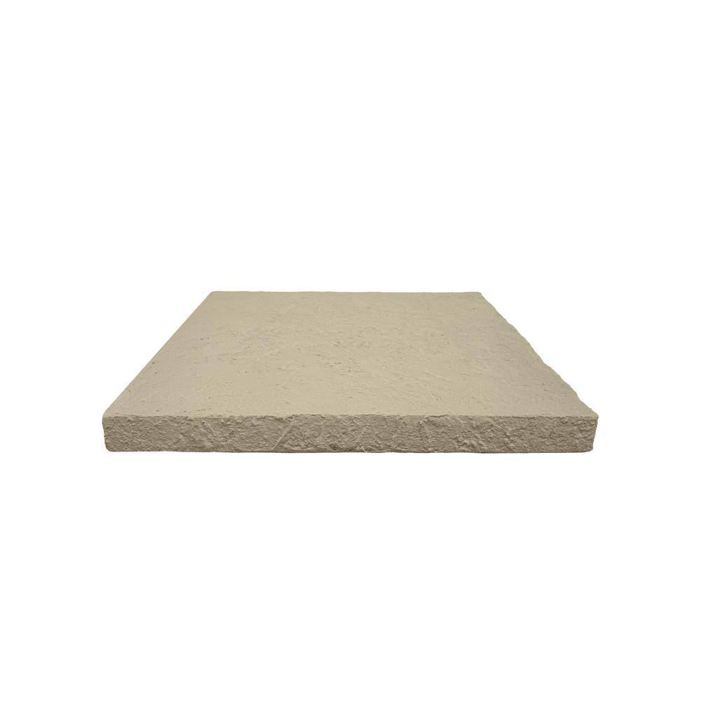 GenStone 23 in. x 23 in. Vanilla Bean Faux Stone Flat Column Cap Siding ...
