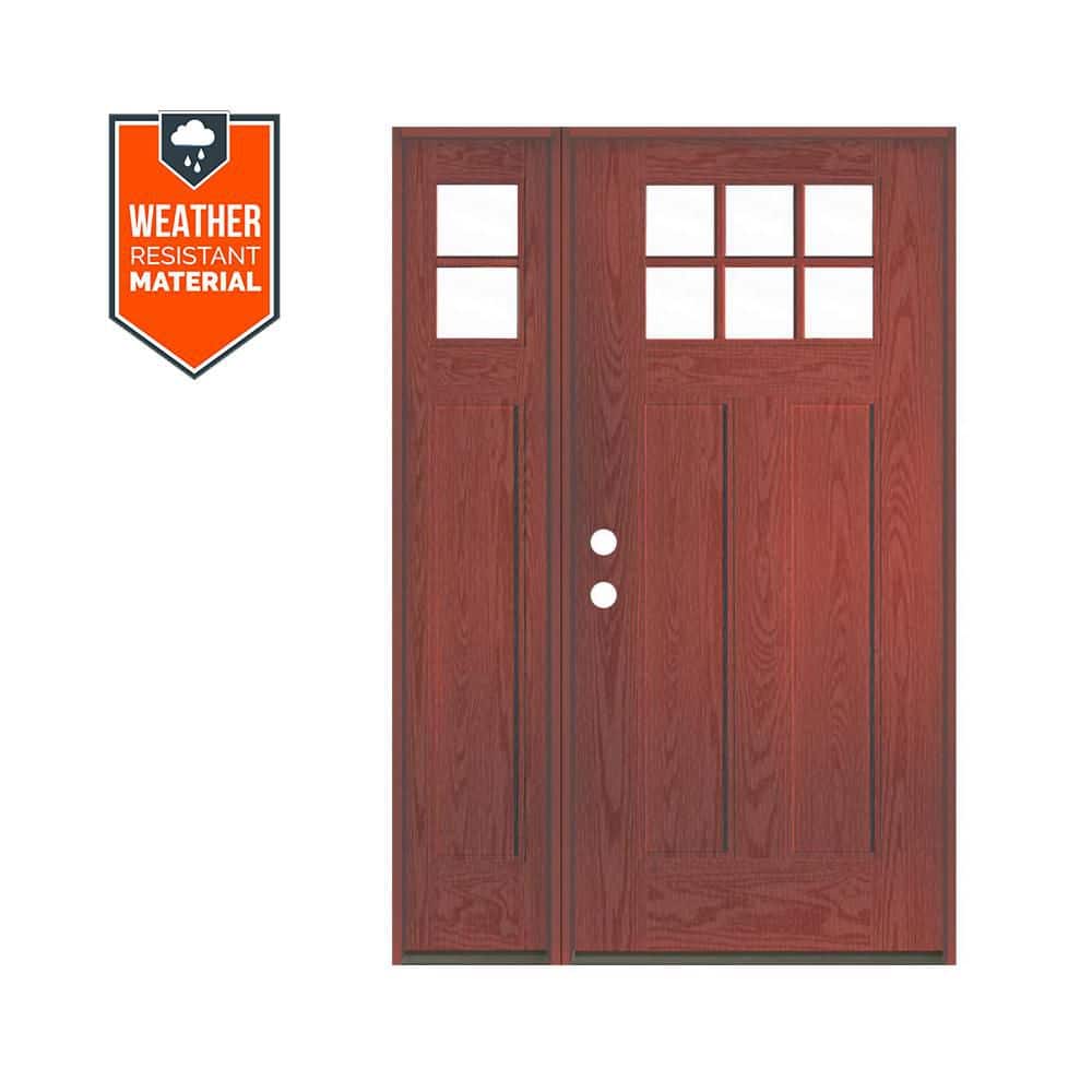 Krosswood Doors PINNACLE Craftsman 50 in. x 79 in. 6-Lite Right-Hand ...