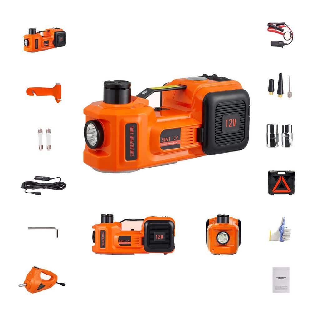 SKYSHALO Electric Car Jack, 5 Ton/11023 lbs. Hydraulic Jack with ...