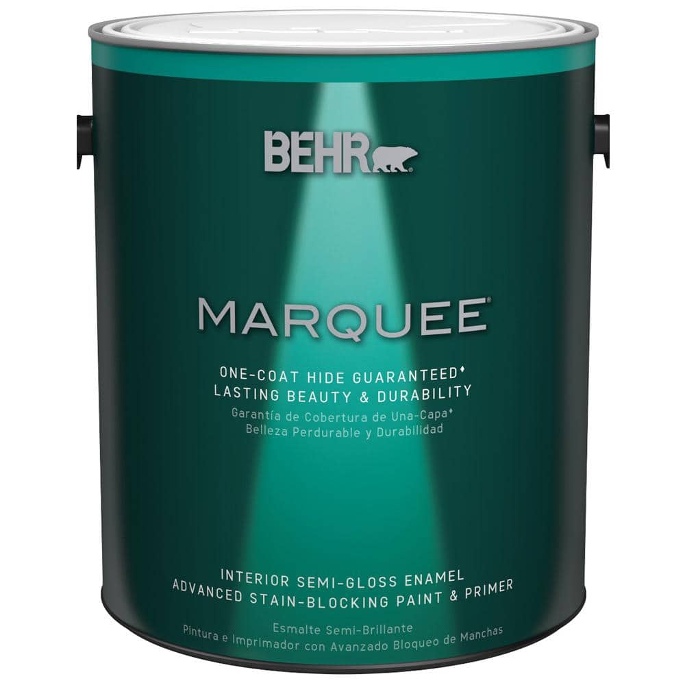 BEHR MARQUEE 1 gal. Medium Base Semi-Gloss Enamel Interior Paint ...