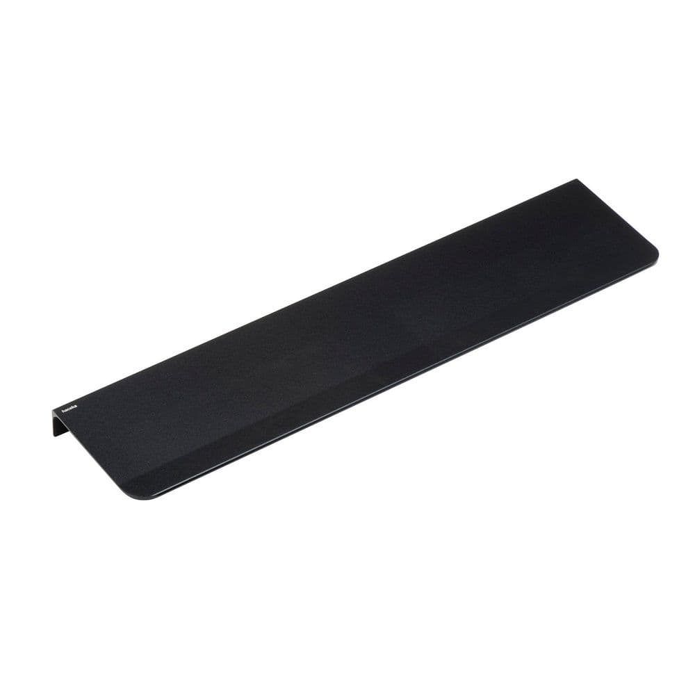 Wallscapes Haceka 19.75 in. W x 4.75 in. D Matte Black Metal Floating ...