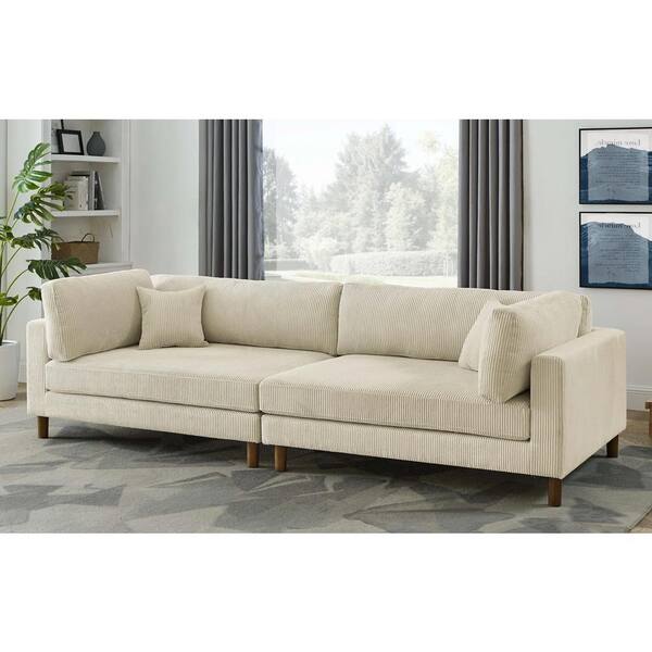 Monland 116 in Square Arm Corduroy Polyester Fabric Chaise Lounge ...