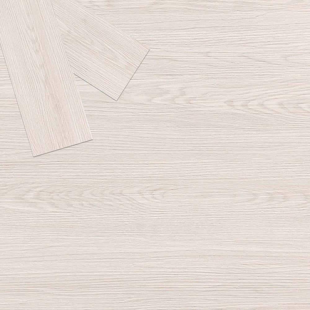 Jeedeson 12MIL 6 in. x 36 in. Peel and Stick Vinyl Floor Tile in Cotton ...