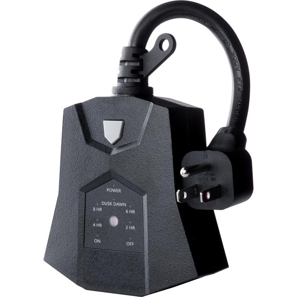 Defiant Outdoor Digital 3-Outlet Light Sensing Timer Lighting Control ...