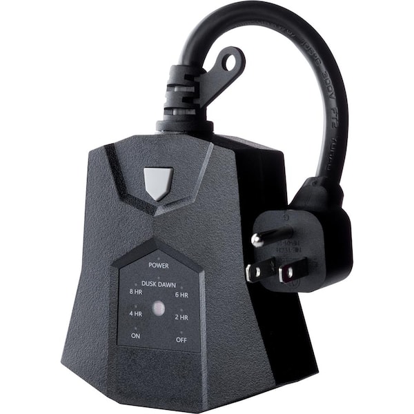 Defiant Outdoor Digital 3-Outlet Light Sensing Timer Lighting Control ...