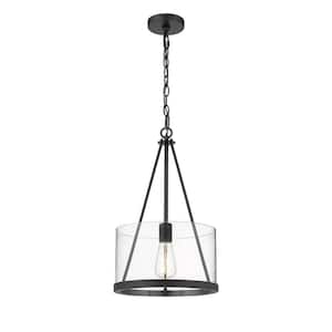 Innovations Marissa 1-Light Brushed Brass Shaded Pendant Light with ...