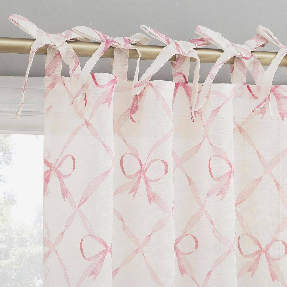 Sun Zero Romy Generation Lattice Bows Pink Polyester 50 in. W x 84 in ...