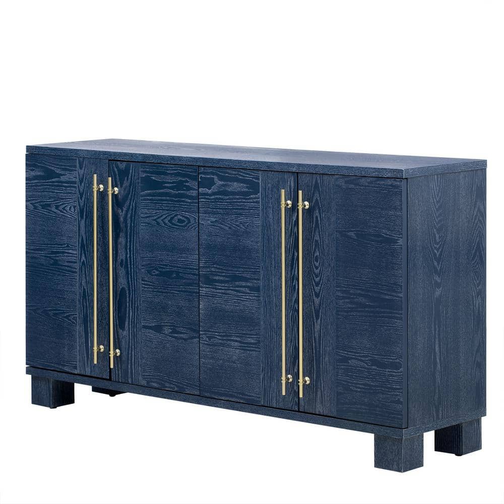 Harper & Bright Designs Antique Navy Wood 60 in. Traditional Style ...