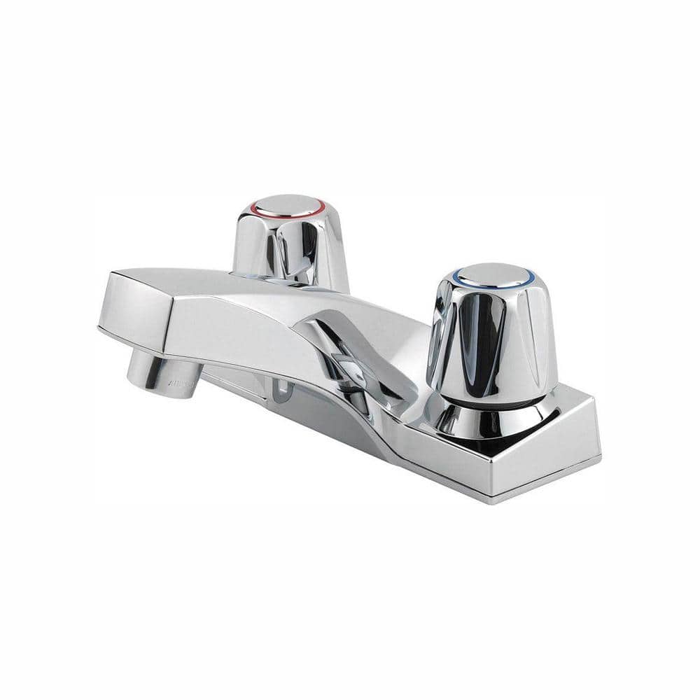 Pfister 4 in. Centerset Double Handle Bathroom Faucet with Metal Knobs ...