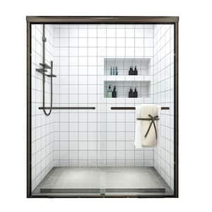 TOOLKISS 44 in. 48 in. W x 78 in. H Sliding Framed Shower Door in Oil ...