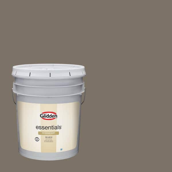 Glidden Essentials 5 gal. PPG1000-6 Thunderstruck Flat Exterior Paint ...